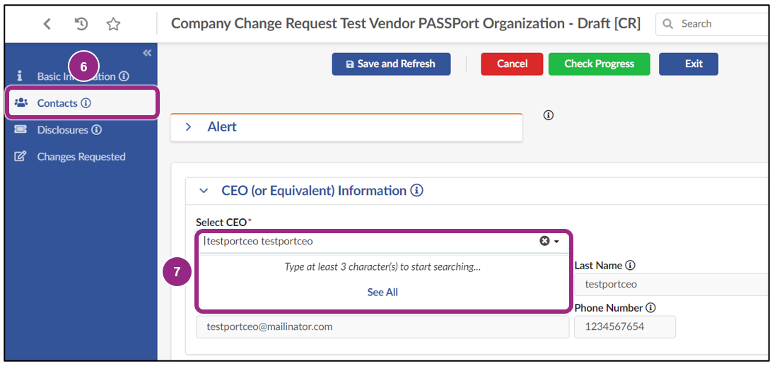 Update the Ceo Section - MOCS
